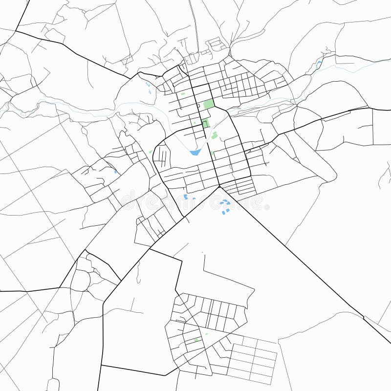 Map of the City of Volchansk. Stock Illustration - Illustration of plan ...