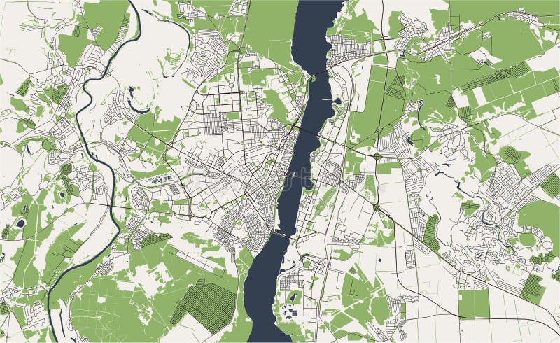 Map of the City of Voronezh, Russia Stock Vector - Illustration of ...