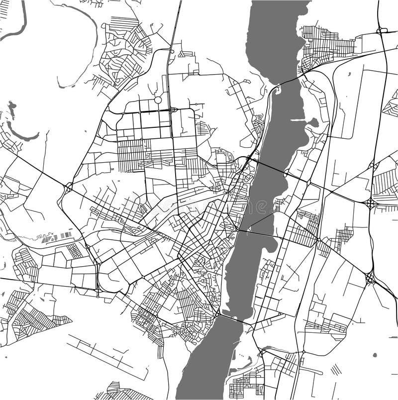 Map of the City of Voronezh, Russia Stock Vector - Illustration of ...