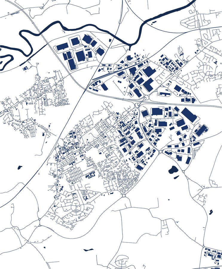 Map of the City of Wakefield, England, UK Stock Vector - Illustration ...