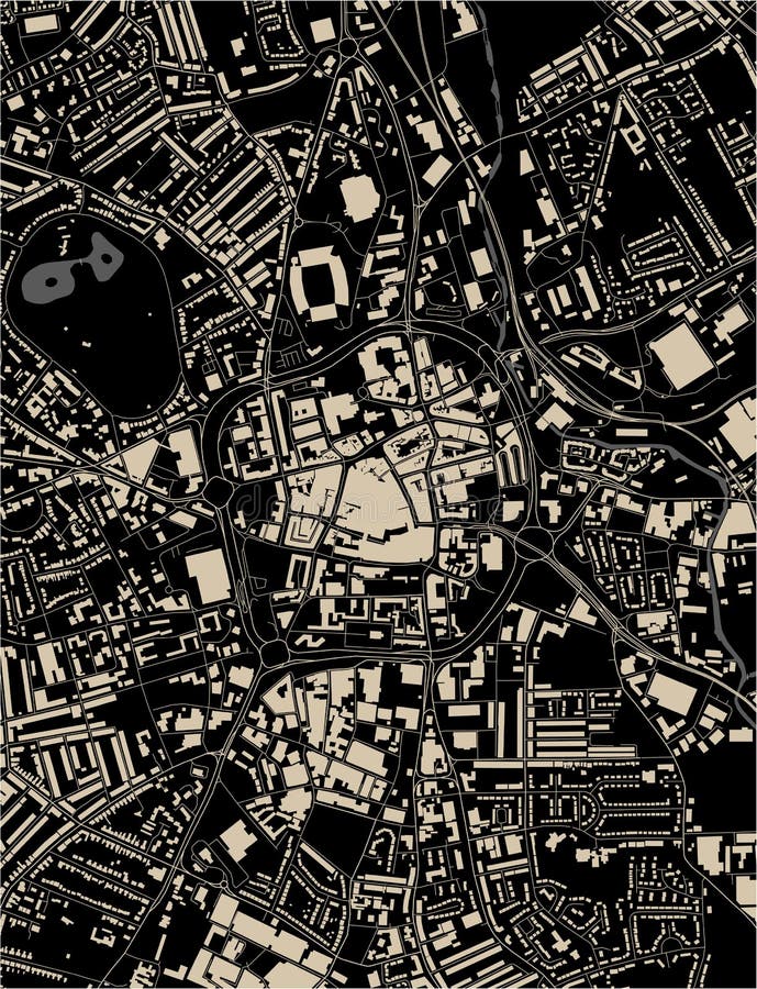 Map of the City of Wolverhampton, West Midlands, England, UK Stock ...