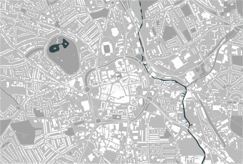 Map of the City of Wolverhampton, West Midlands, England, UK Stock ...