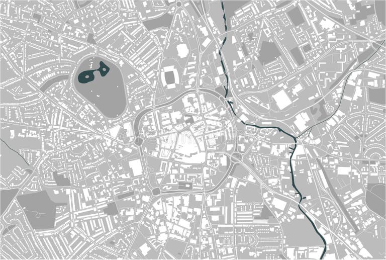 Map of the City of Wolverhampton, West Midlands, England, UK Stock ...