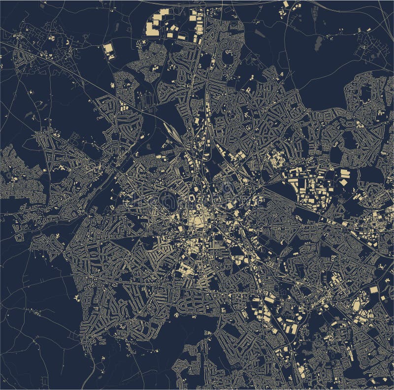 Map of the City of Wolverhampton, West Midlands, England, UK Stock ...