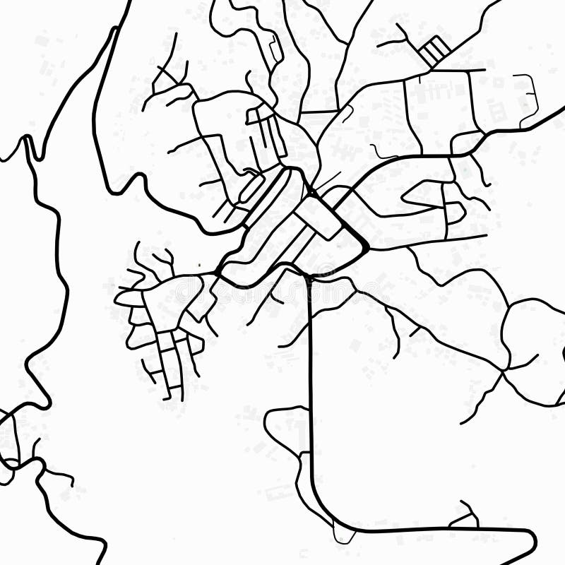 Map of the city of Yafran. stock illustration. Illustration of logo ...