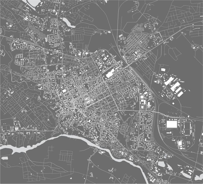 Zhytomyr City Ukraine Map Vector Illustration, Scribble Sketch City of ...