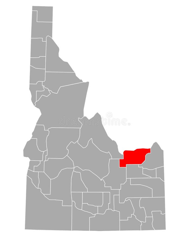 Map of Clark in Idaho stock vector. Illustration of travel - 199175474