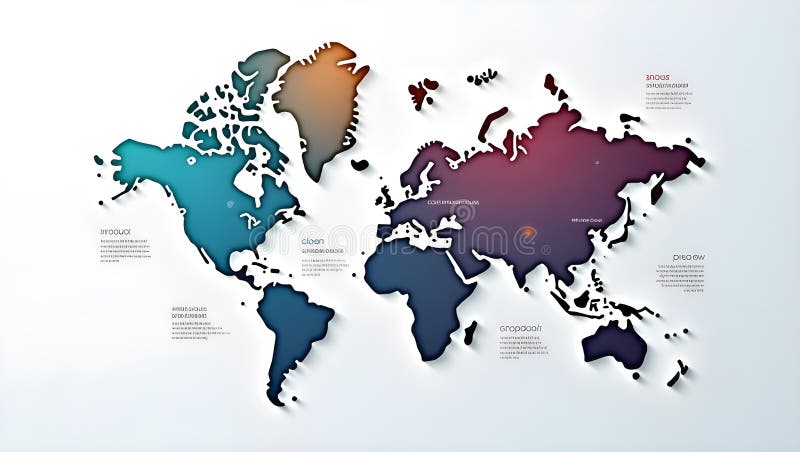 A Map with Clean Lines and Bold Accent Colors Stock Illustration ...