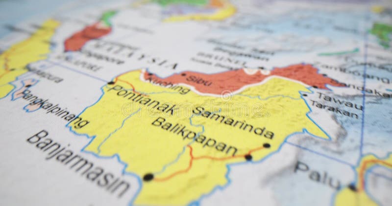 Map with Clear Borders of Countries for Geography Lessons Stock Footage ...