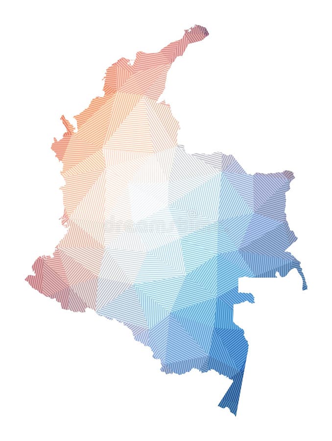 Map of Colombia. stock vector. Illustration of digital - 225157877