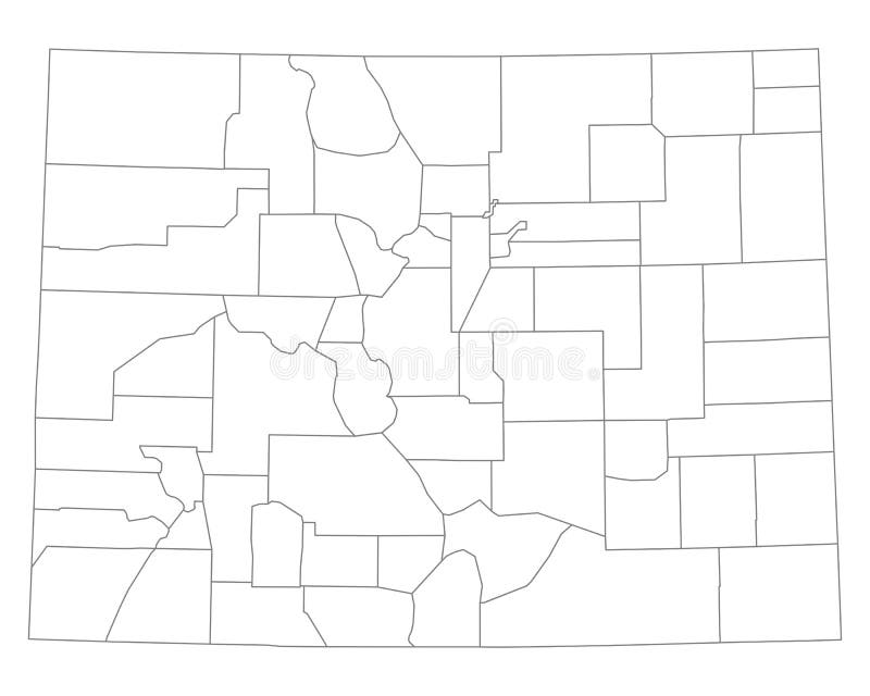 Map of Colorado stock vector. Illustration of white, geography - 80705594
