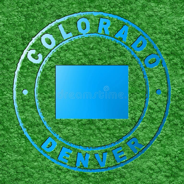 Map of Colorado, Forest with Water Map Stock Illustration ...