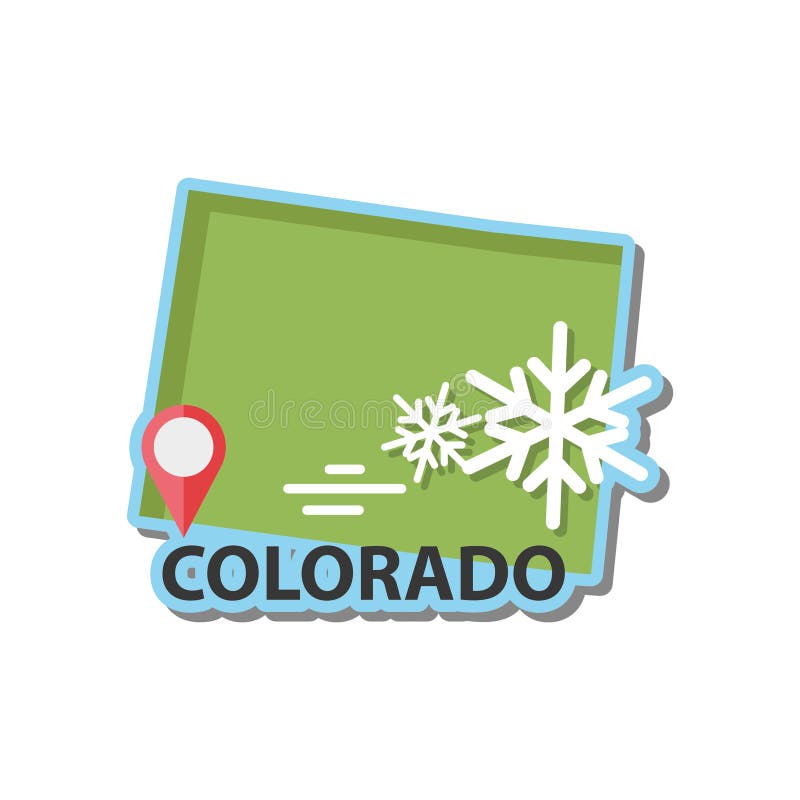 Map of Colorado State. Vector Illustration Decorative Design Stock ...
