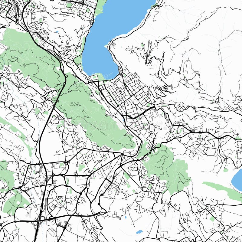 The map of Como. stock illustration. Illustration of circle - 305811092
