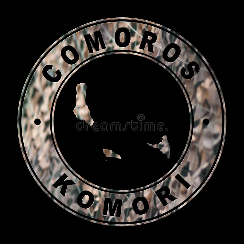 Map of Comoros, Military Stamp Stock Illustration - Illustration of ...