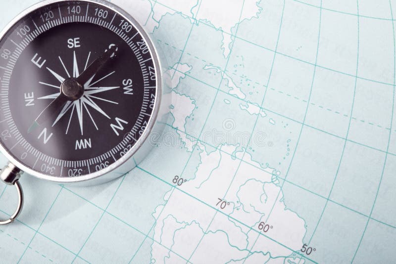 Geological map and compass stock image. Image of mapping - 5305