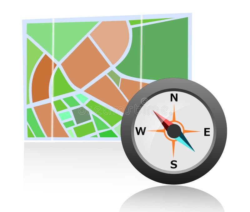 Map and Compass Logo stock vector. Illustration of destination - 14804846