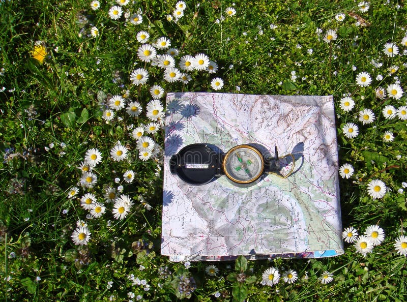 Map With Compass Picture. Image: 5003620
