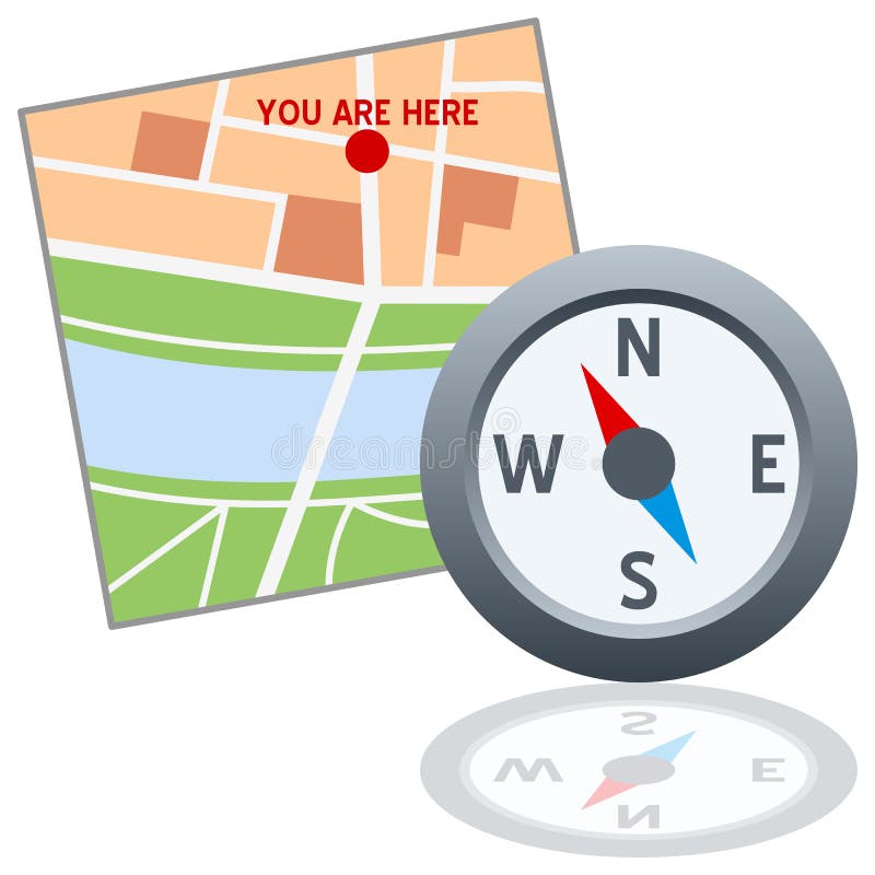 Map and Compass Logo stock vector. Illustration of destination - 14804846