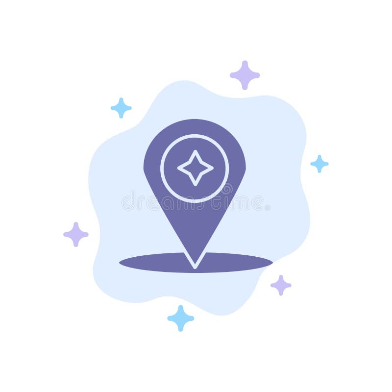 Map, Compass, Navigation, Location Blue Icon on Abstract Cloud ...