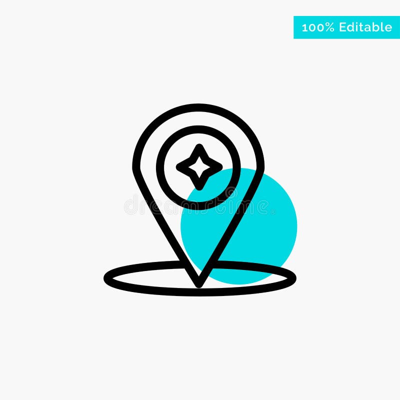 Gps, Location, Map Turquoise Highlight Circle Point Vector Icon Stock ...