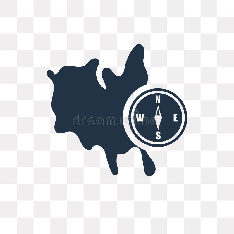 Map and Compass Orientation Tools Vector Icon Isolated on Transparent ...