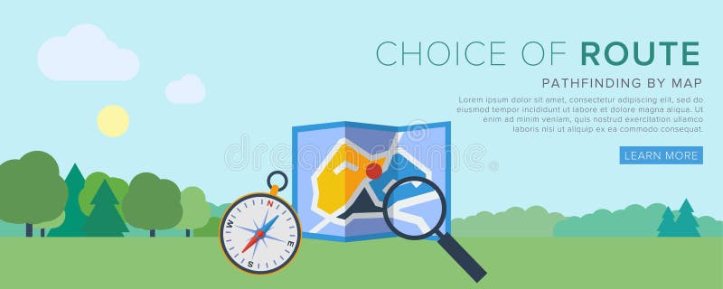 Map and compass vector stock vector. Illustration of vector - 56589315