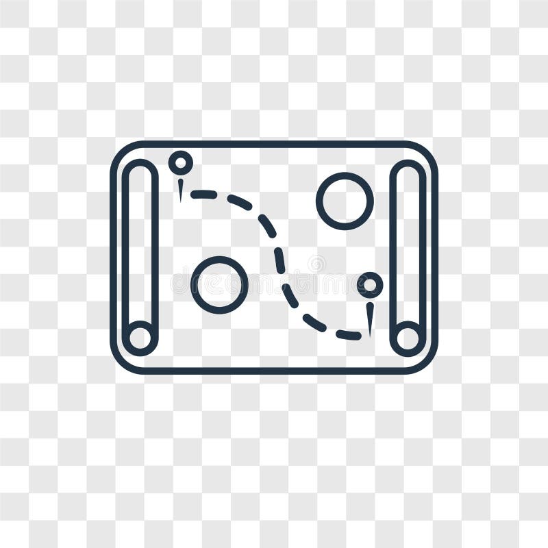 Map Concept Vector Linear Icon Isolated on Transparent Background, Map ...