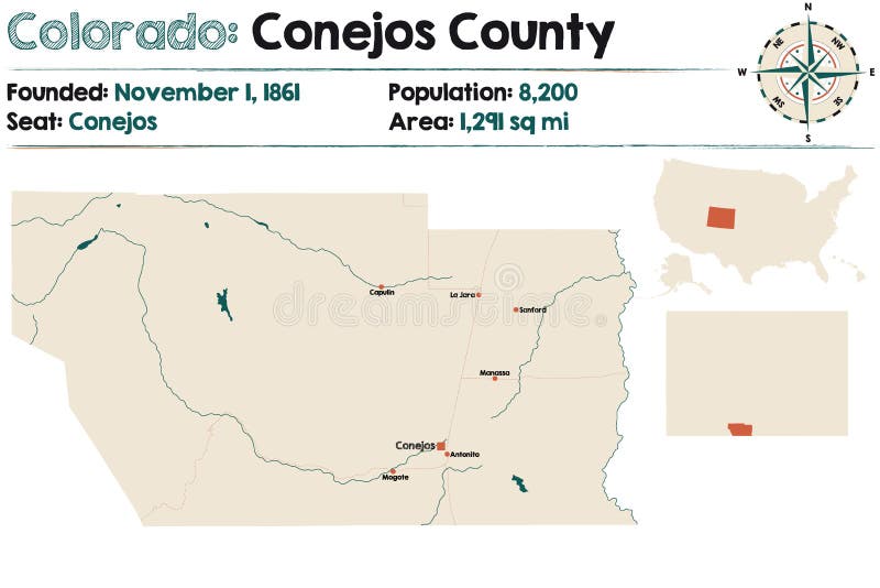Conejos County, Colorado U.S. County, United States of America,USA, U.S ...