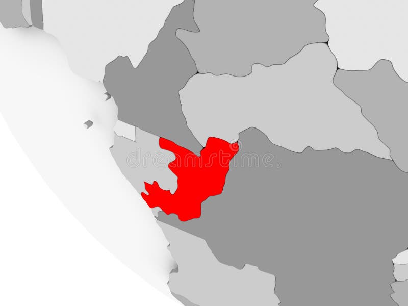Map of Congo in red stock illustration. Illustration of grey - 100691284