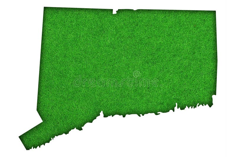 Map of Connecticut on Green Felt Stock Illustration - Illustration of ...
