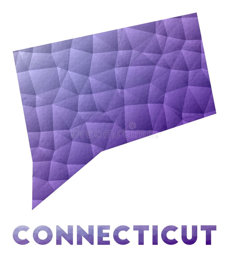 Map of Connecticut. stock vector. Illustration of geometric - 222866502