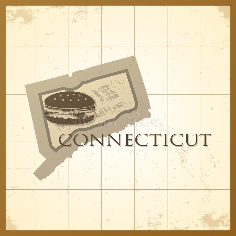 Map of Connecticut State. Vector Illustration Decorative Design Stock ...