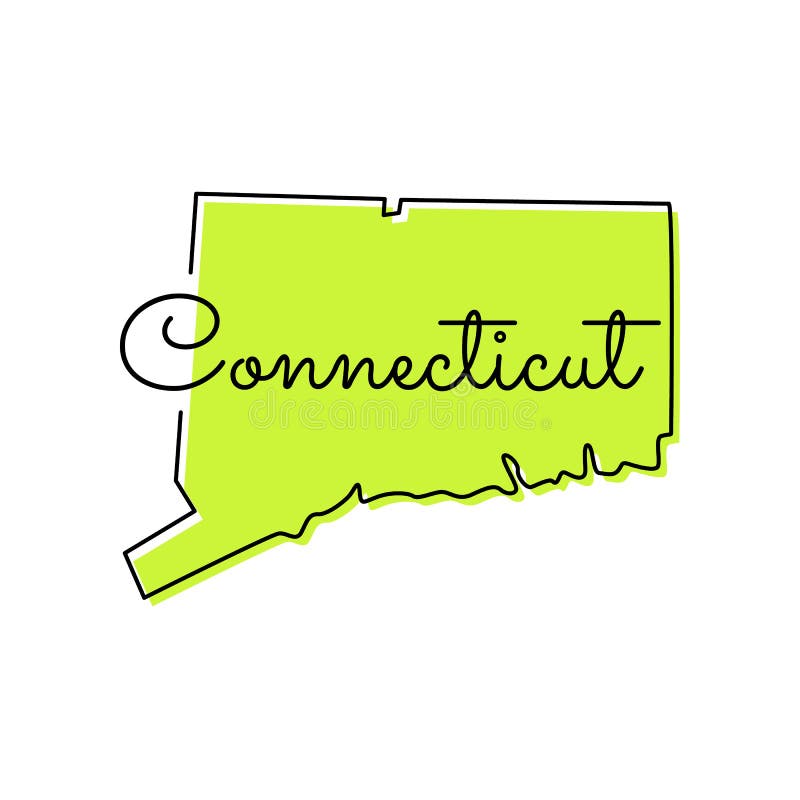 Connecticut Vector Map Silhouette. High Detailed Illustration Stock ...