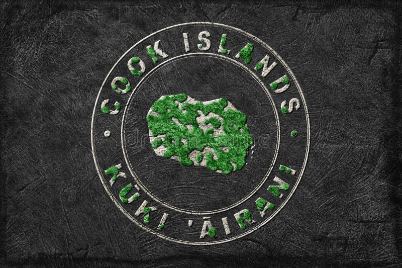 Map of Cook Islands Reforestation Green Agenda Stock Illustration ...