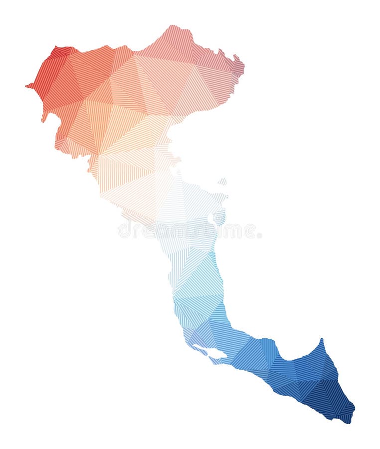 Map of Corfu. stock vector. Illustration of diamond - 222688300