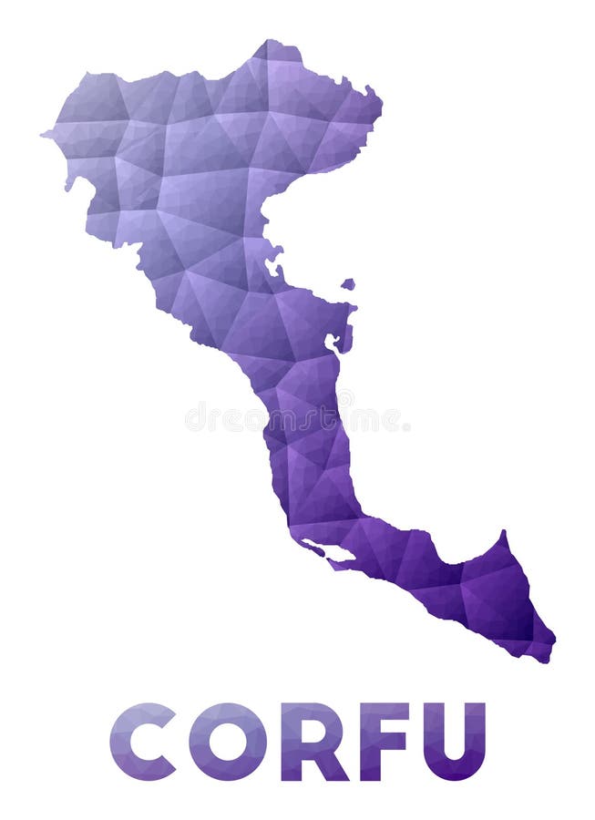 Kid style map of Corfu. stock vector. Illustration of greek - 225236110