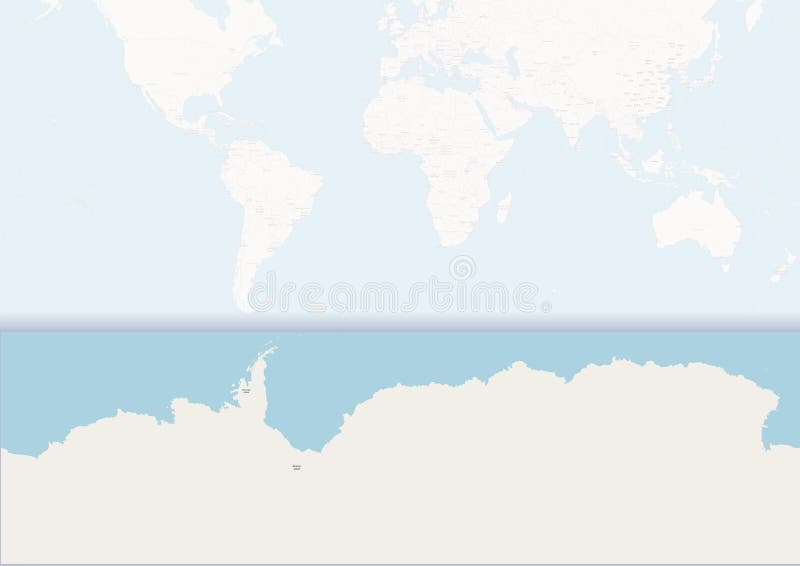 Physical Map of the Country of Antarctica Colored Stock Illustration ...