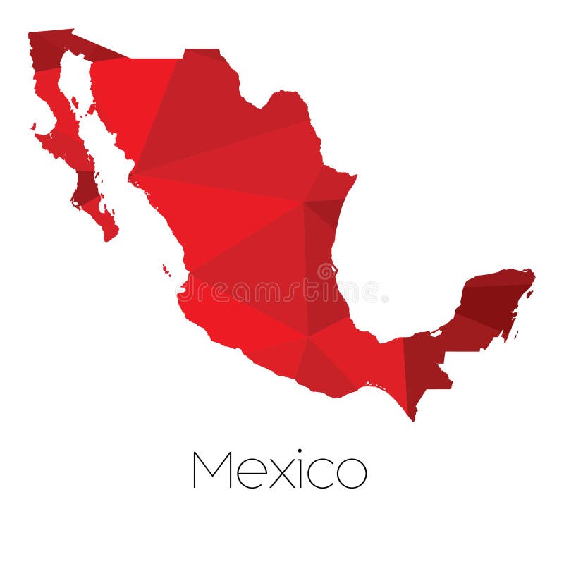 Map of the Country of Mexico Stock Illustration - Illustration of ...