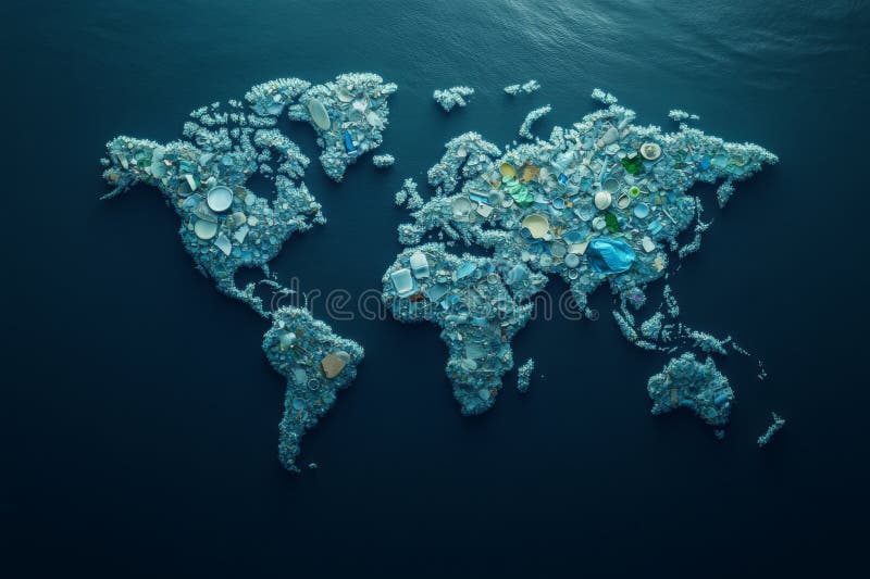 Map Created from Ocean Plastic Illustrating the Global Problem of ...