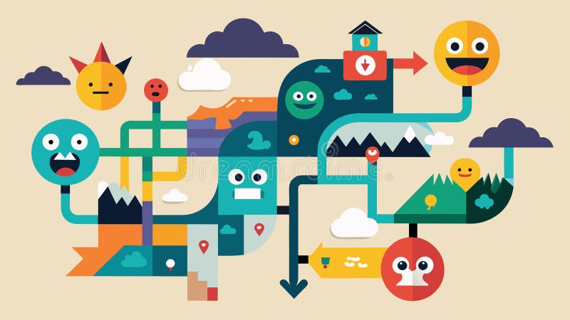 A Map Created Out of Collage Using a Variety of Materials To Represent ...