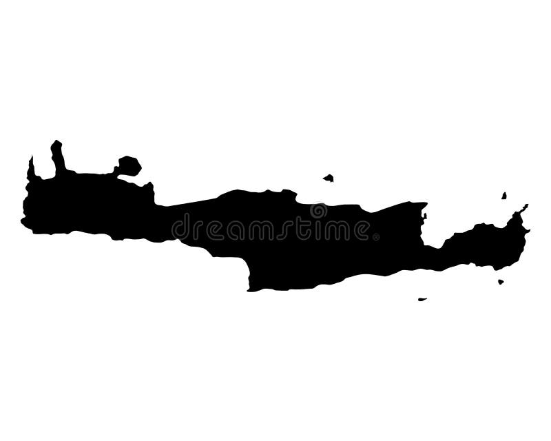 Map of Crete stock vector. Illustration of island, vector - 84109294