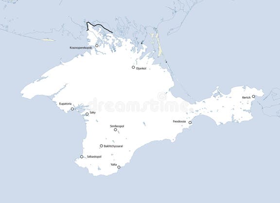 Map of Crimea. 3D Rendering Crimea Map Stock Illustration ...