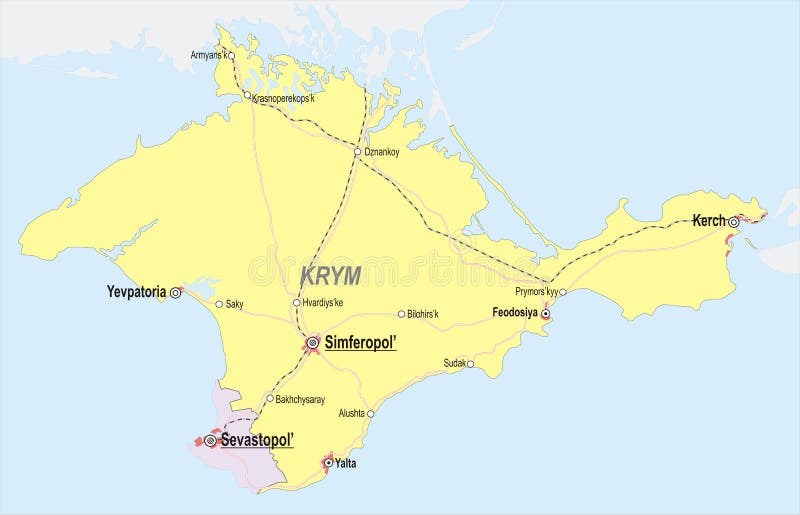 Map of Crimea stock vector. Illustration of krim, crimea - 38998941