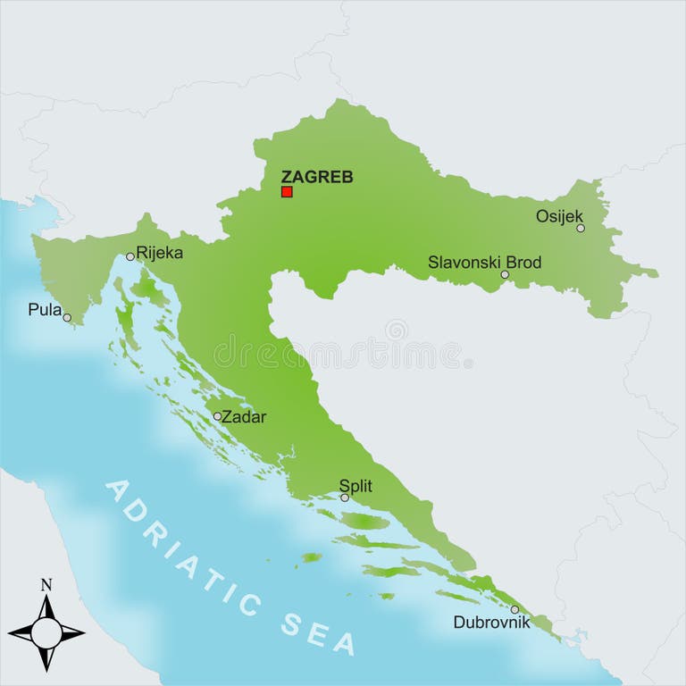 Split Croatia Map Stock Illustrations – 438 Split Croatia Map Stock ...