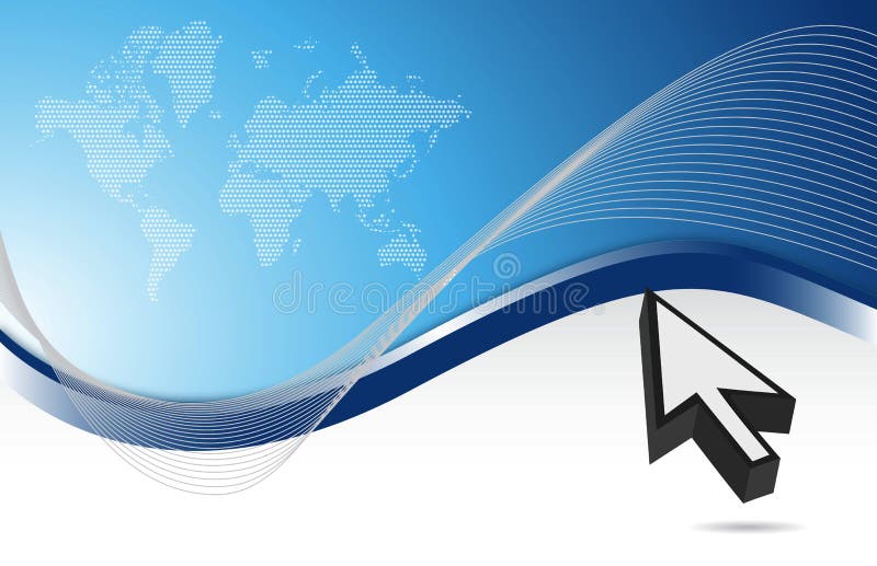 Cursor Blue Neon Vector Icon. Simple Element Illustration from Map and ...