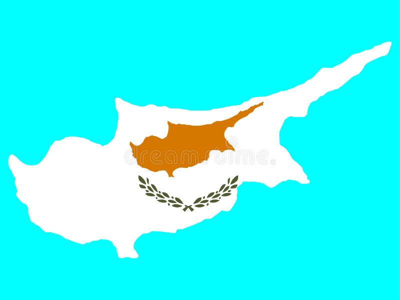 Map Cyprus Flag Vector Illustration Eps 10 Stock Vector - Illustration ...