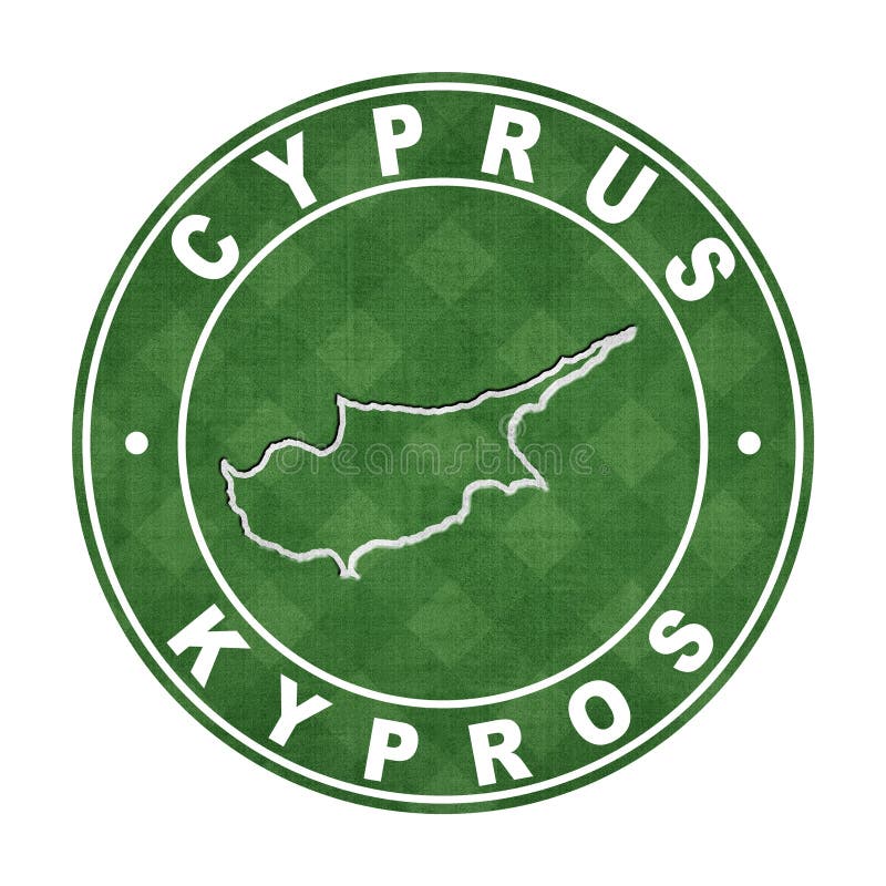 Map of Cyprus Football Field Stock Illustration - Illustration of badge ...