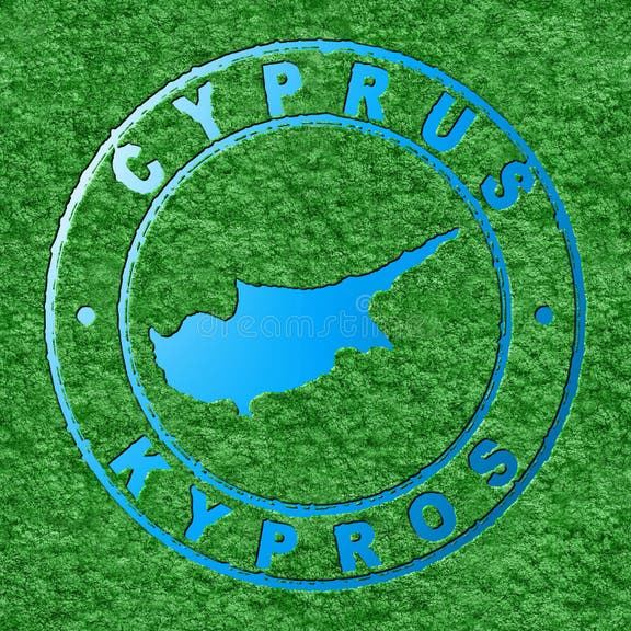 Map of Cyprus, Forest with Water Map Stock Illustration - Illustration ...