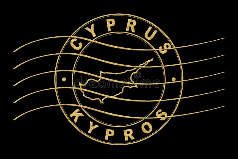 Map of Cyprus, Postal Passport Stamp, Travel Stamp Stock Illustration ...